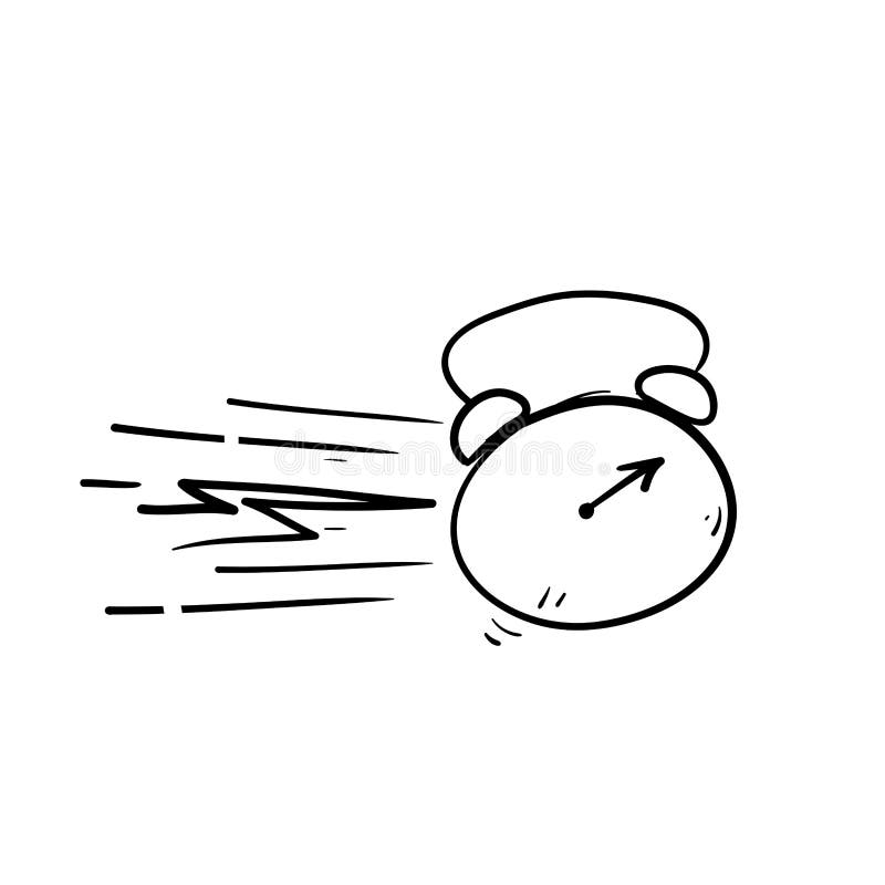 Hand Drawn Doodle Fast Time Symbol Illustration Vector Isolated Stock ...