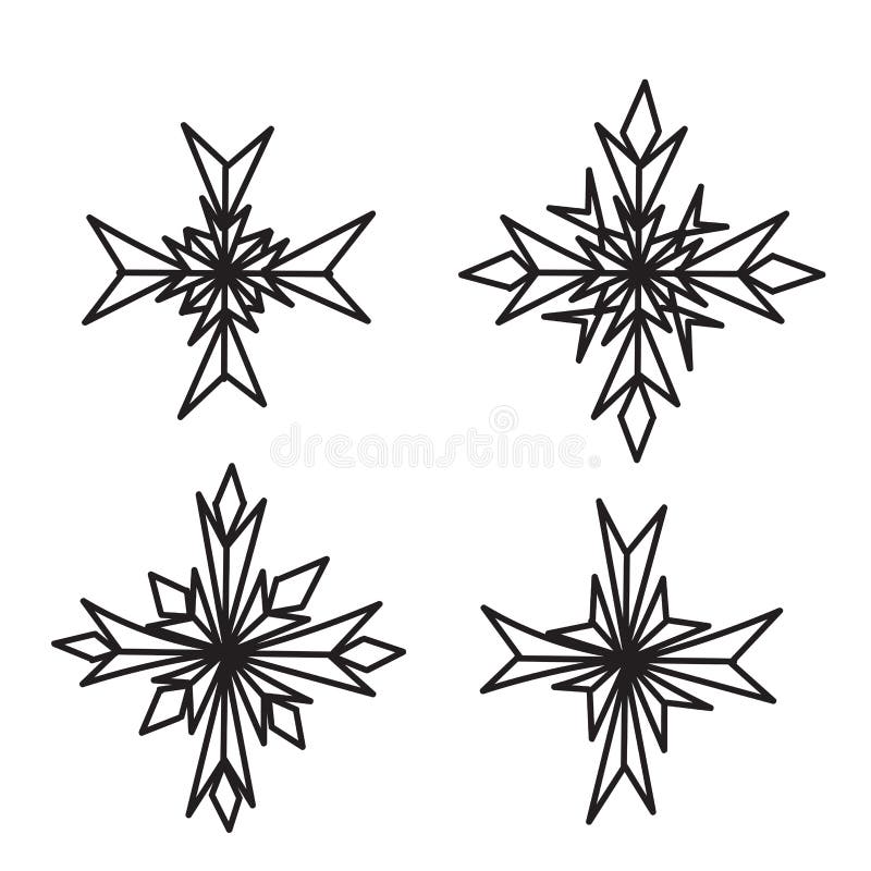 Hand Drawn Doodle Frozen Flower Snow Illustration Vector Stock Vector ...