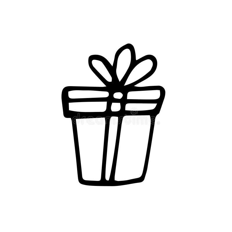 Hand drawn doodle gift set stock vector. Illustration of retro - 195824437