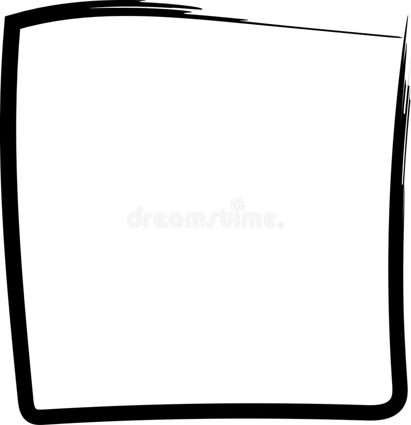 Hand Drawn Doodle Grunge Square Highlighter. Marker Scribble Scrawl ...