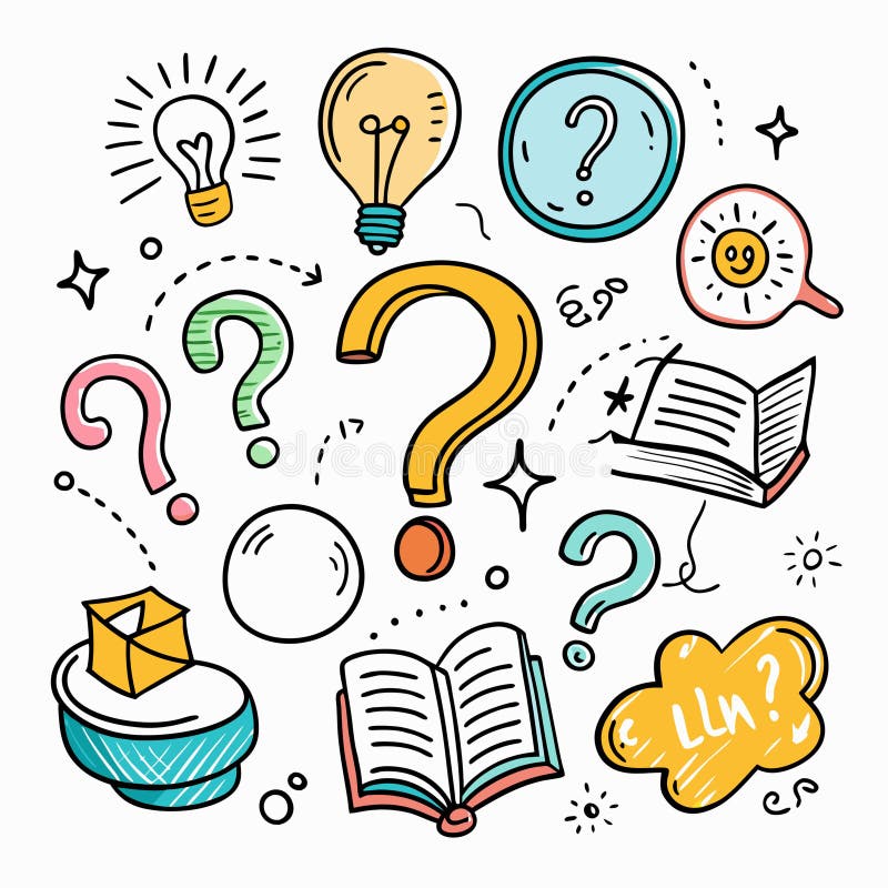 Hand-drawn Doodle Illustration of Learning and Knowledge Stock Photo ...