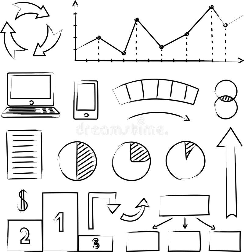 Hand Drawn Doodle Infographic Elements Collection. Marker Circles ...
