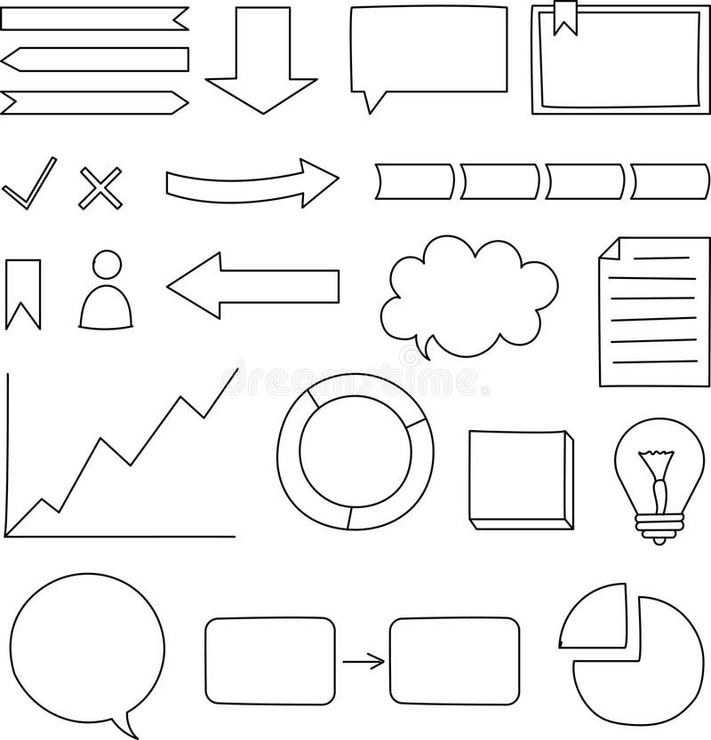 Hand Drawn Doodle Infographic Elements Collection. Marker Circles ...