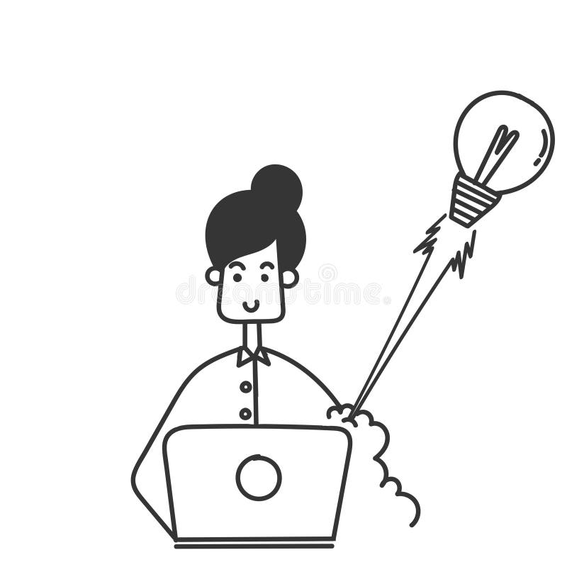 Idea Bulb Rocket Doodle Stock Illustrations – 339 Idea Bulb Rocket ...