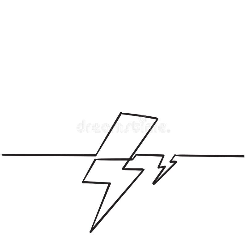 One Line Drawing Hand Lightning Stock Illustrations – 28 One Line ...