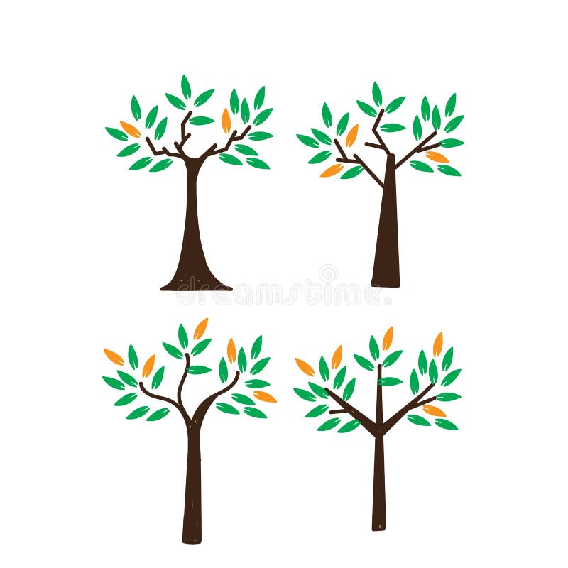 Hand Drawn Doodle Lush Tree Illustration Vector Stock Vector ...