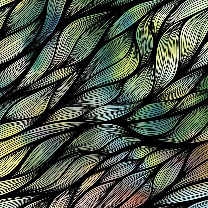 Hand Drawn Doodle Pattern with Colorful Background. Stock Vector ...