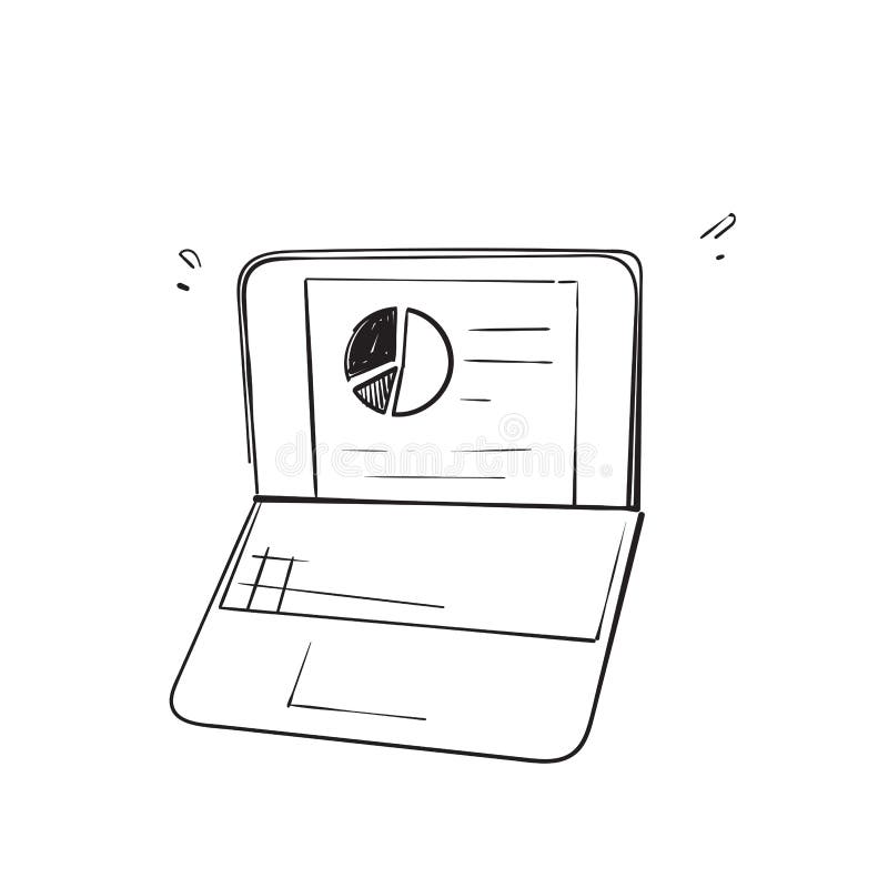 Hand Drawn Doodle Pie Chart Data Diagram Illustration Vector Stock ...