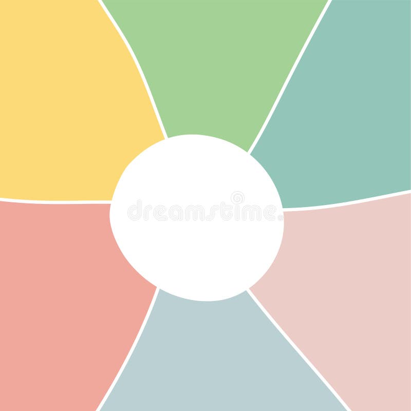Hand Drawn Doodle Pie Chart from Multicolored Segments in Pastel Colors ...