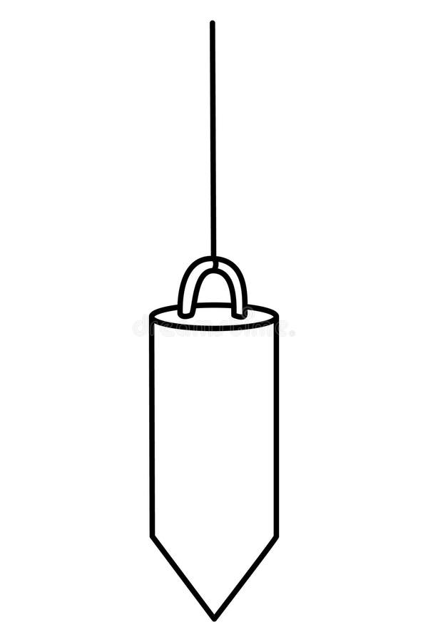 Hand Drawn Doodle Plumb Bob, Vector Illustration Stock Vector ...