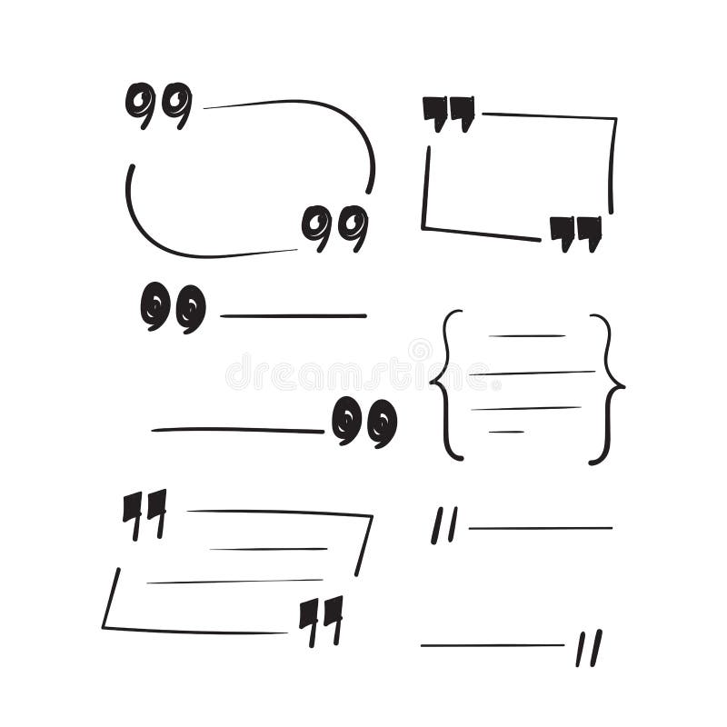 Hand Drawn Doodle Quote Illustration Vector Isolated Stock Vector ...