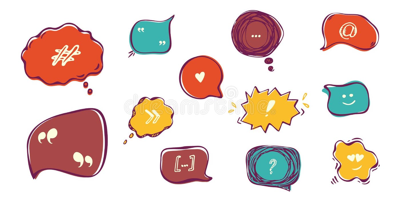 Doodle Speech Boxes Stock Illustrations – 285 Doodle Speech Boxes Stock ...