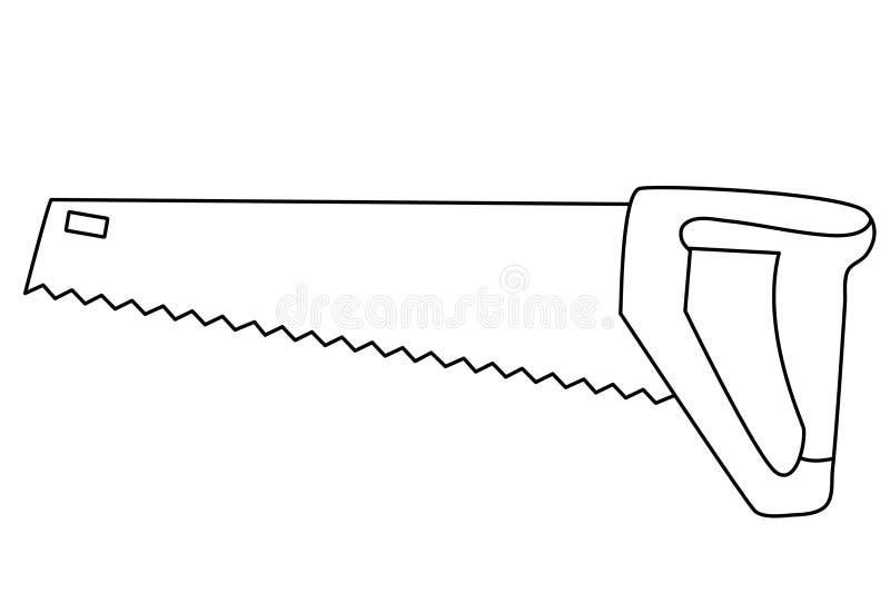 Hand Drawn Doodle Hand Saw, Vector Illustration Stock Vector ...