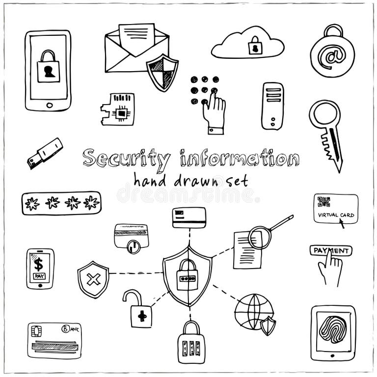 Hand Draw Information Security Stock Illustrations – 241 Hand Draw ...