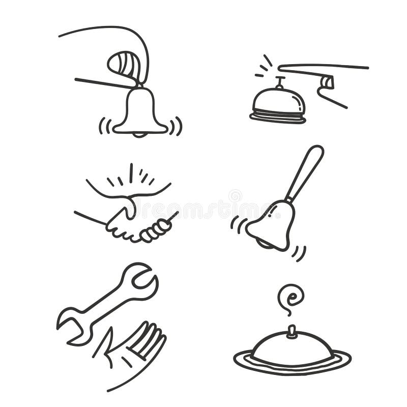 Hand Drawn Doodle Simple Set of Service Related Illustration Vector ... Hand Drawn Doodle Simple Set of Service Related Illustration Vector ...