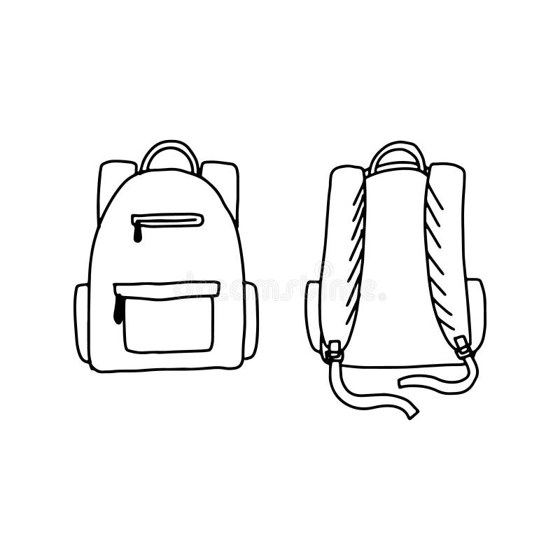 Backpack Front Draw Stock Illustrations – 77 Backpack Front Draw Stock ...