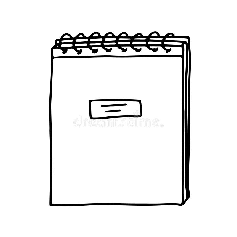 Hand Drawn Doodle Sketch Style Vector Illustration of School Notebook ...