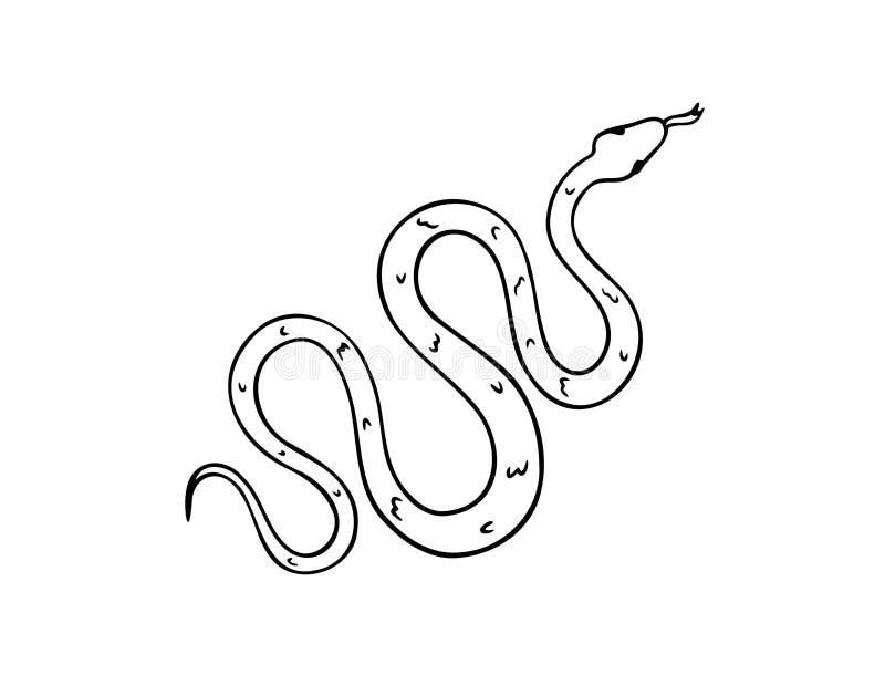 Snake Outline Isolated Stock Illustrations – 8,579 Snake Outline ...