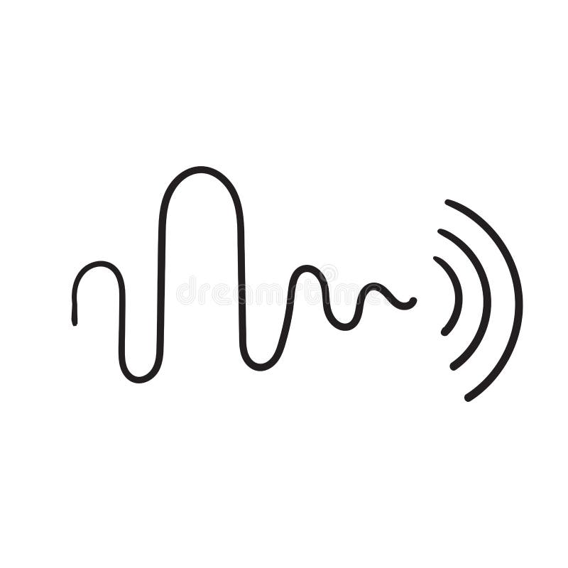 Hand Drawn Doodle Sound Wave Icon Illustration Vector Isolated ...