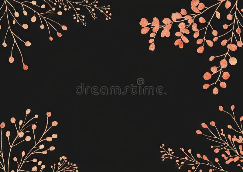 A Hand-drawn Doodle-style Corner Flourish Border with Rustic Floral ...