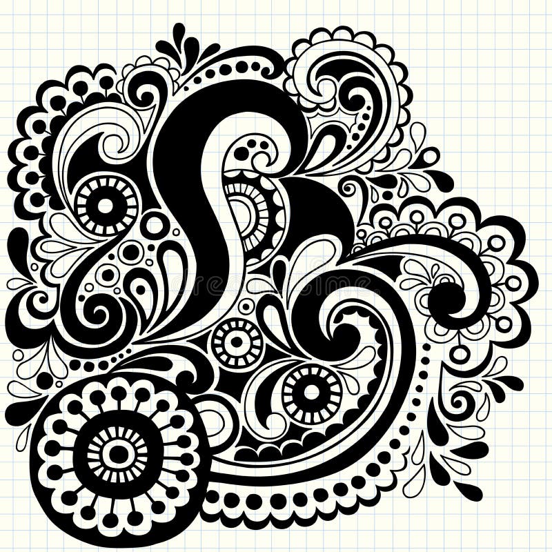Hand-Drawn Doodle Swirls Vector Stock Vector - Illustration of cute ...