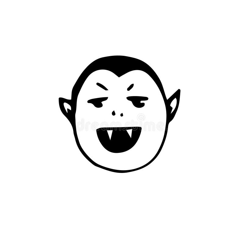 Hand Drawn Doodle Vampire. Halloween Decoration Stock Vector ...