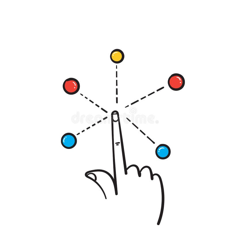 Hand Drawn Doodle Variety Choice Icon Illustration Vector Stock Vector ...