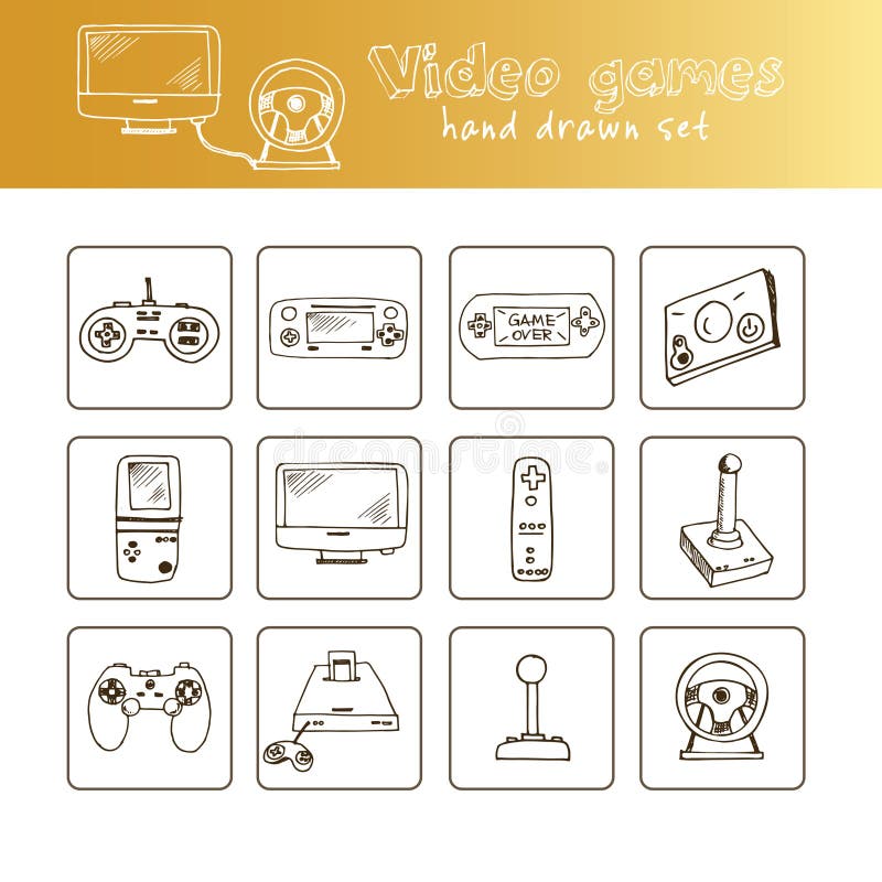 Video Games Sketch Stock Illustrations – 401 Video Games Sketch Stock ...