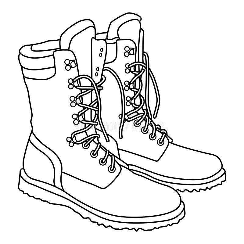 Army Combat Boots Coloring Pages