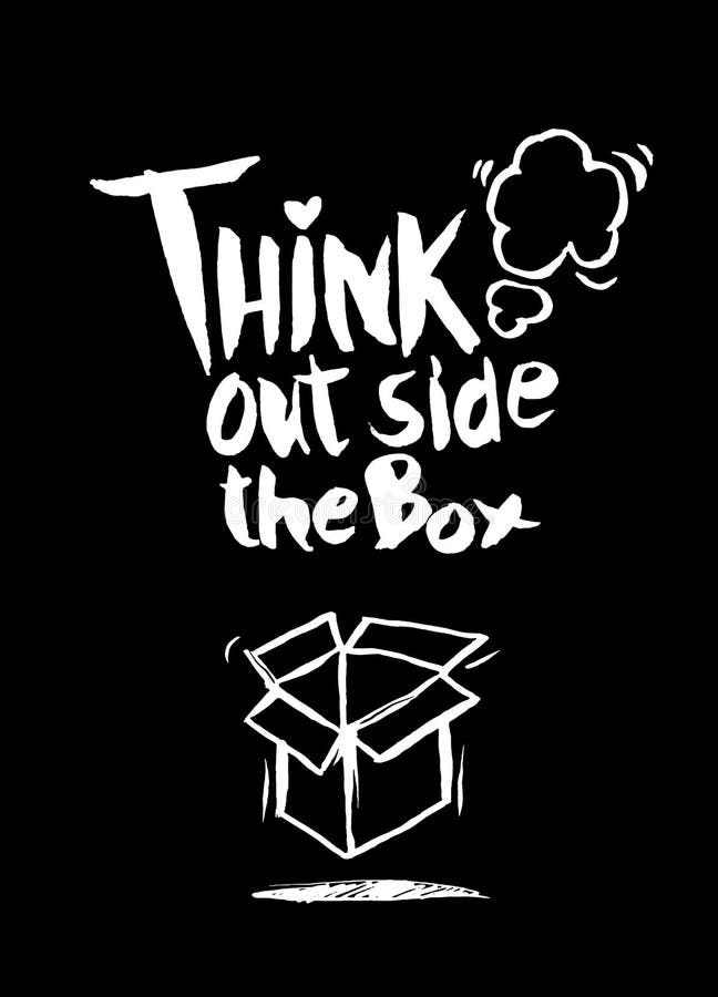Hand Drawn Doodles,think Out Side the Box Concept Stock Vector ...