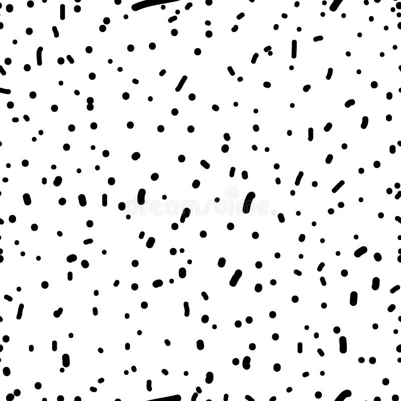 Hand Drawn Dots Pattern, Seamless. Vector Illustration Stock Vector ...