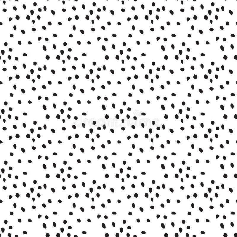 Hand Drawn Dots Seamless Vector Pattern. Stock Vector - Illustration of ...