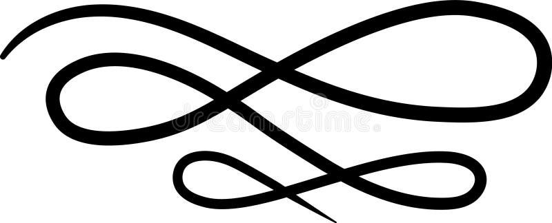 Hand Drawn Double Swirl Creating an Elegant and Sophisticated Design ...