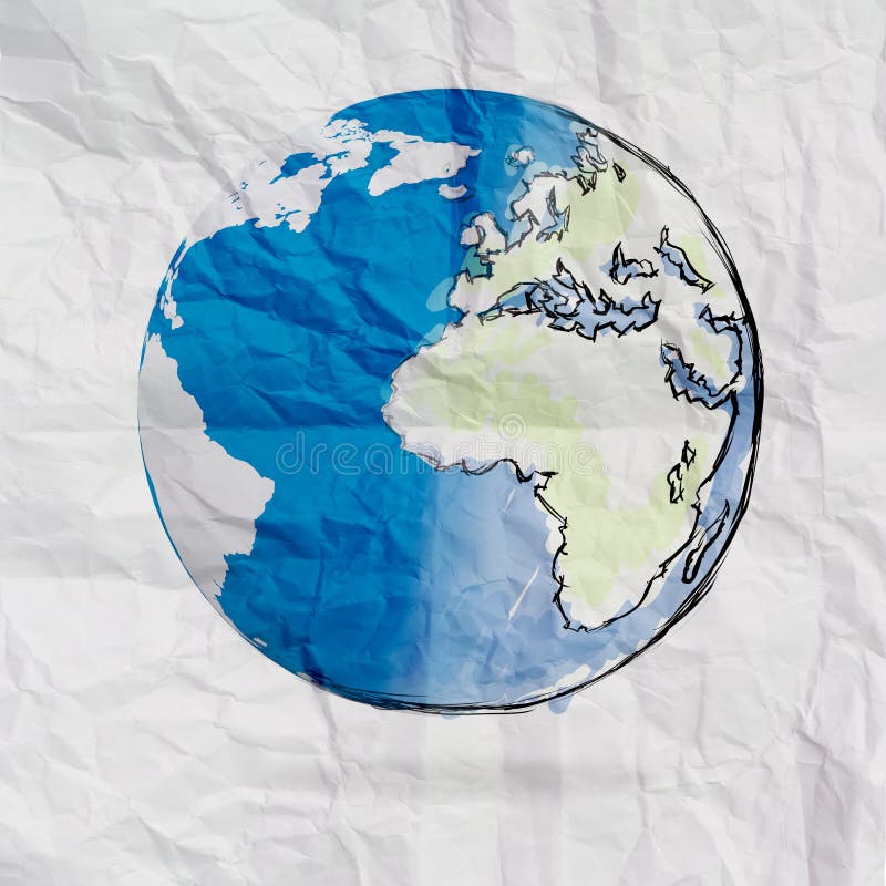 Hand drawn the earth stock illustration. Illustration of decoration ...