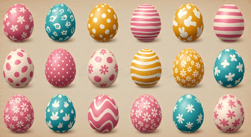 Hand Drawn Easter Egg Doodle Vector Collection. Happy Easter Gift Card. Easter Doodle Stock ...