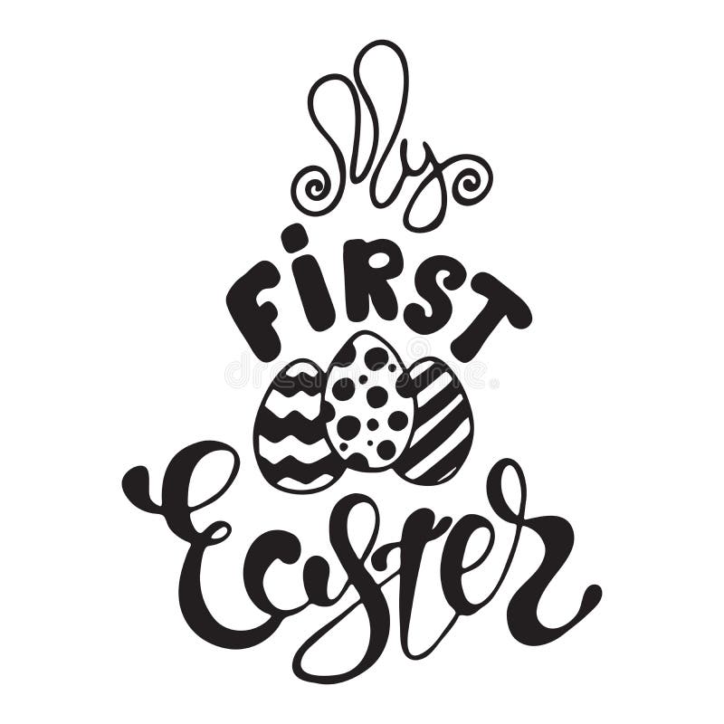 Hand Drawn Easter Quote Greeting Card Templates with Lettering Phrase ...