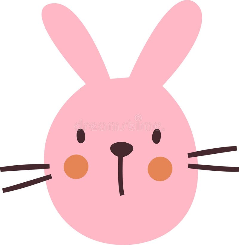 Hand Drawn Easter Rabbit Face Stock Vector - Illustration of doodle ...