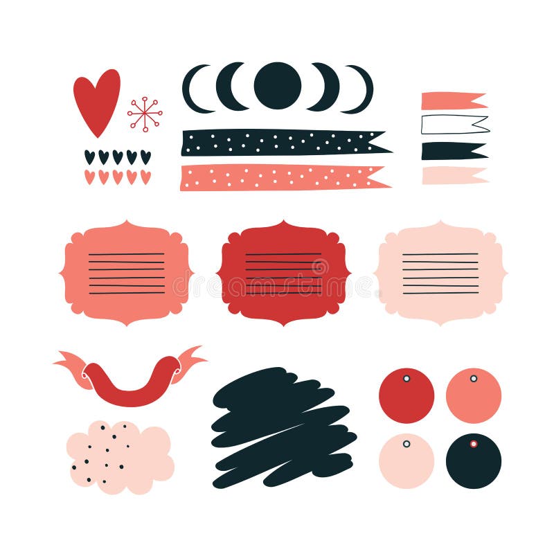 Hand Drawn Elements for Your Design Label Decoration Tag Stock ...