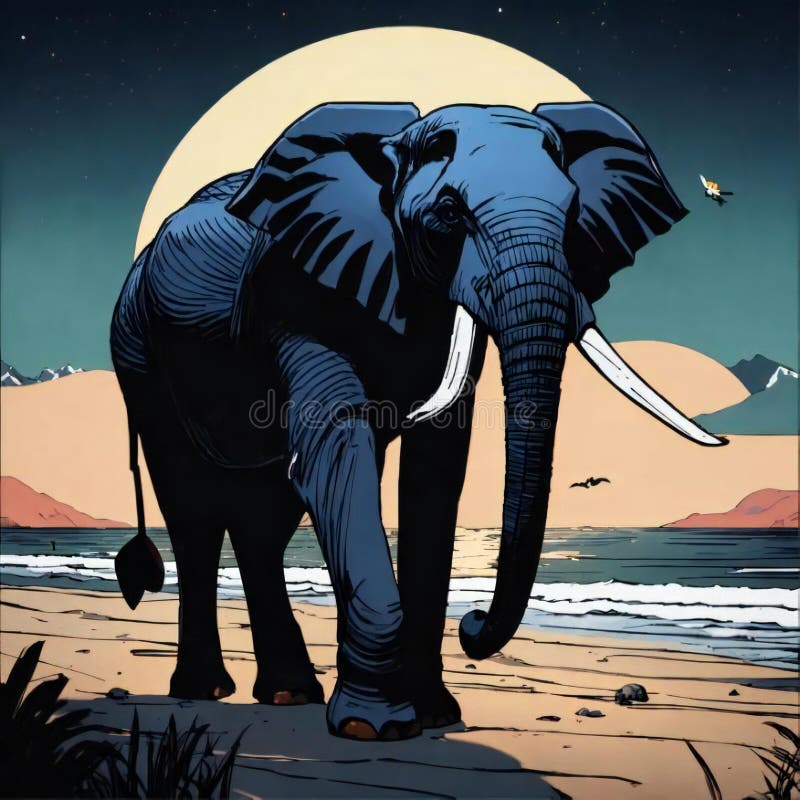 Hand-Drawn Elephant Illustrations for Personalized Gifts Stock ...