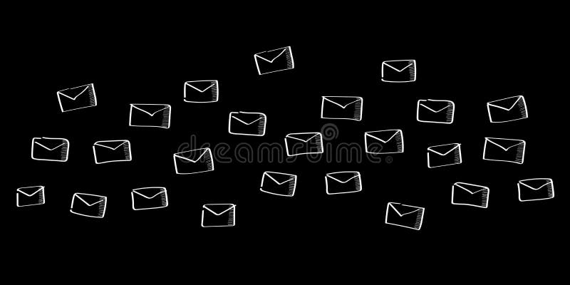 Email flying icons stock vector. Illustration of message - 25296445