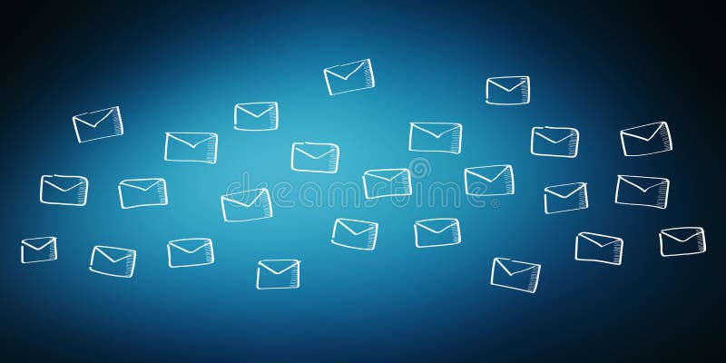 Email flying icons stock vector. Illustration of message - 25296445