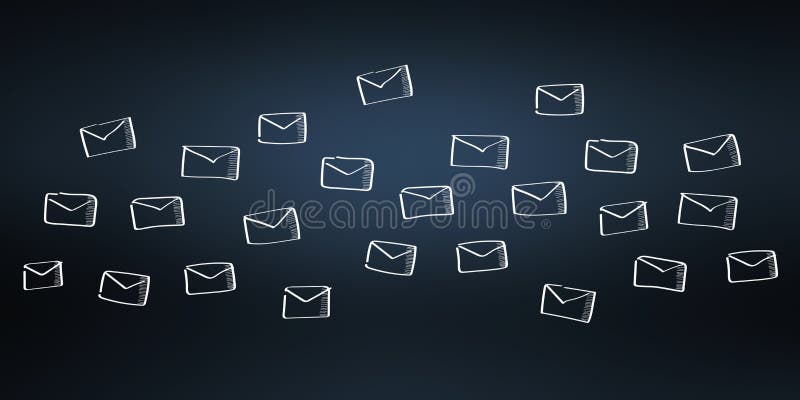 Email flying icons stock vector. Illustration of message - 25296445