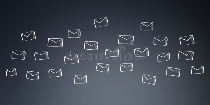 Email flying icons stock vector. Illustration of message - 25296445