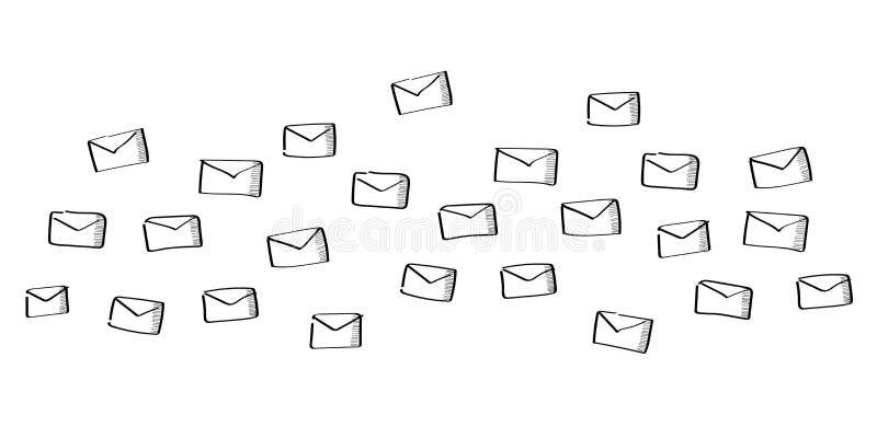 Email flying icons stock vector. Illustration of message - 25296445