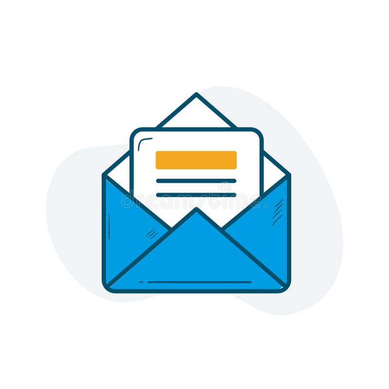 Hand Drawn Email Vector Line Icon. Message, Mail, Missive ... Hand Drawn Email Vector Line Icon. Message, Mail, Missive ...