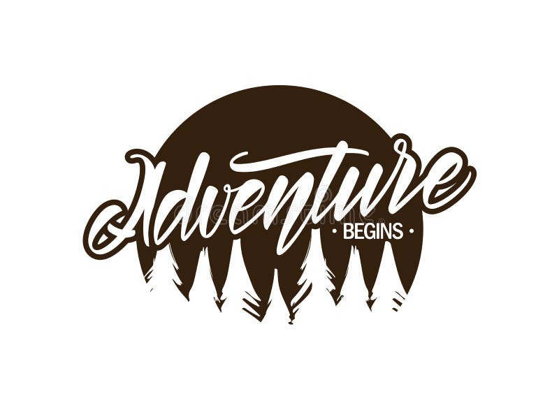 Adventure Begins Hand Drawn Lettering Stock Illustrations – 155 ...