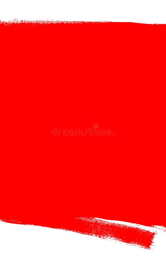 Hand Drawn Empty Red Background: Paintbrush Background Stock ...