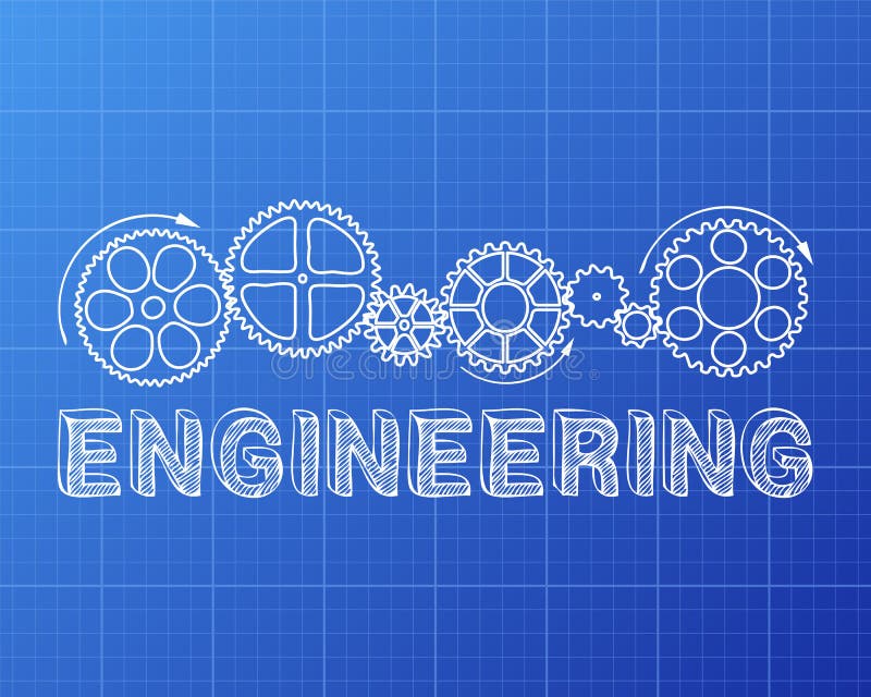 Engineering Blueprint Machine Stock Vector - Illustration of mechanical ... Engineering Blueprint Machine Stock Vector - Illustration of mechanical ...