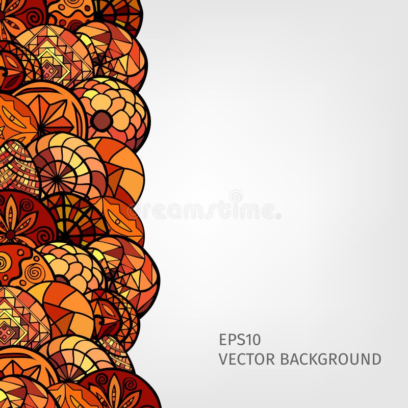 Hand Drawn Ethnic Background Stock Illustration - Illustration of ...