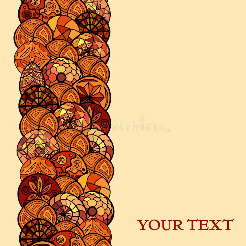 Hand Drawn Ethnic Background Stock Illustration - Illustration of ...